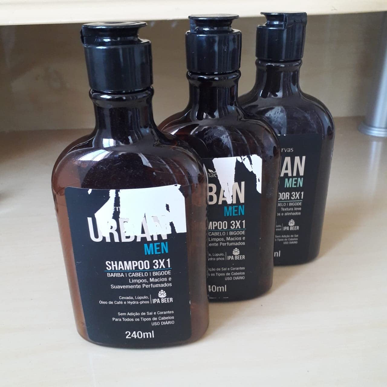 Shampoo Urban Men IPA 3X1, Urban, Incolor, 240 Ml | Amazon.com.br