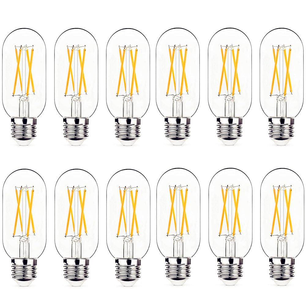 NOTOC Dimmable E26 LED Light Bulb 6W,Equivalent 60W,E26 Tubular Light ...