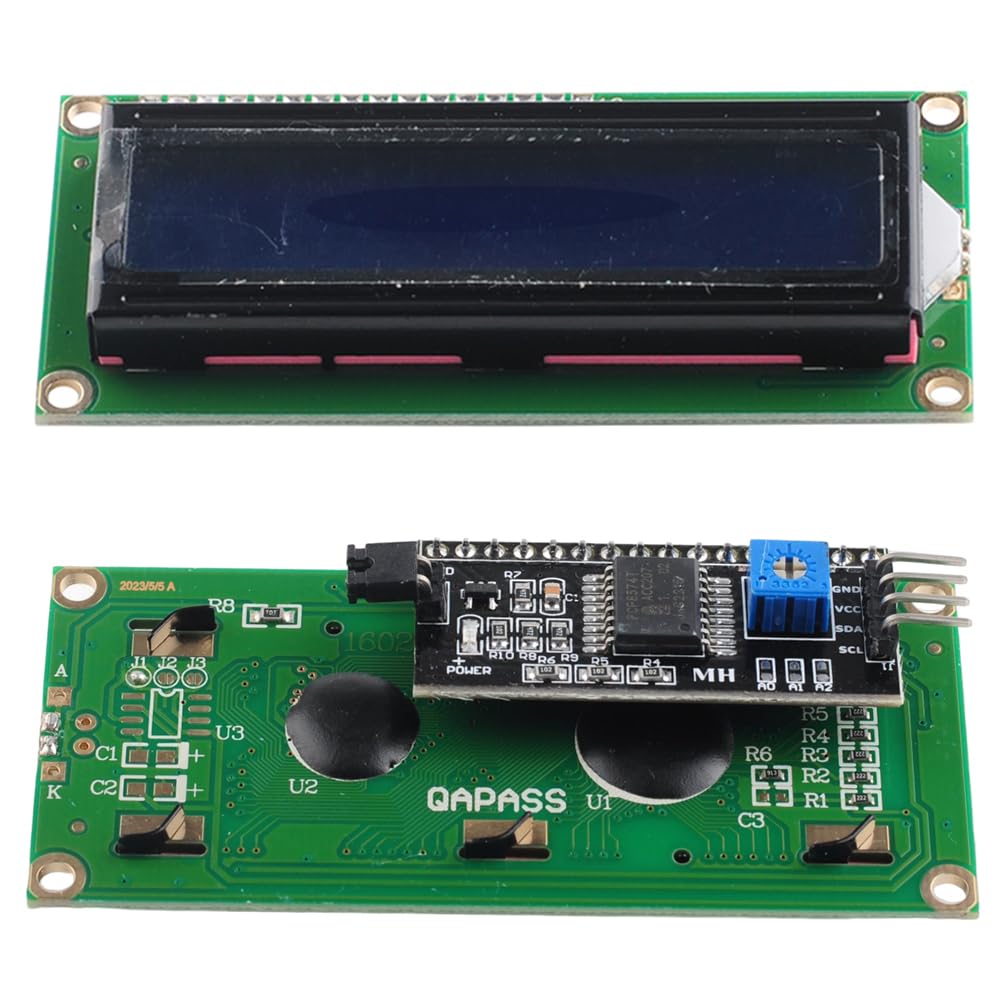 Amazon.com: DIYmalls 1602 IIC LCD Display Screen Module 5V 16x2 White ...