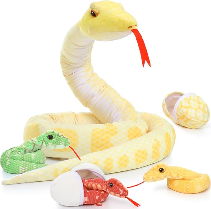 Amazon.com: MorisMos Giant Yellow Boa Constrictor Snake, Realistic ...
