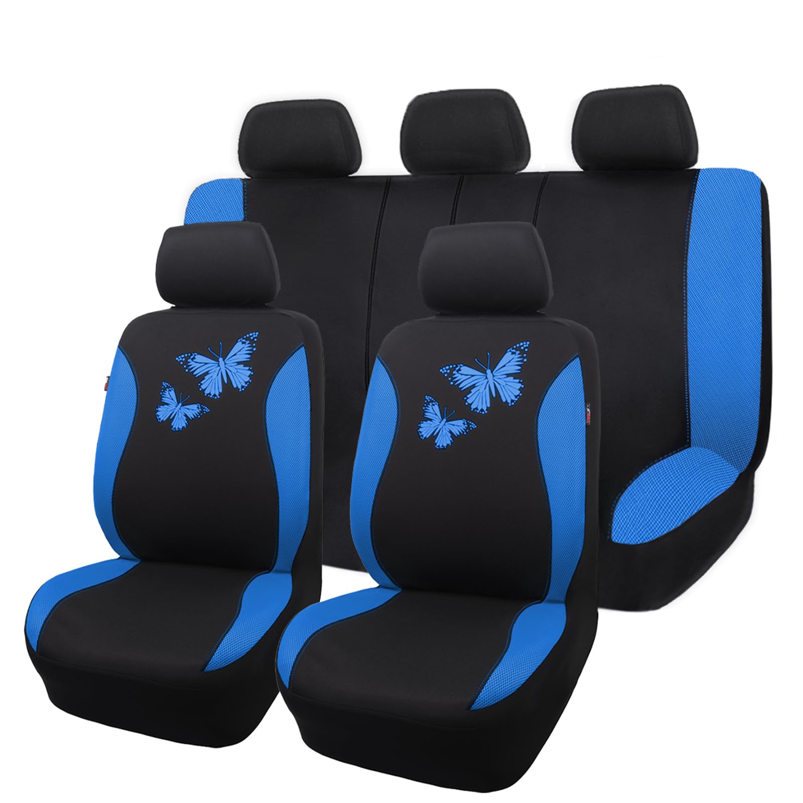 Flying Banner Breathable Mesh Car Seat Covers Colorful Butterfly Offset ...