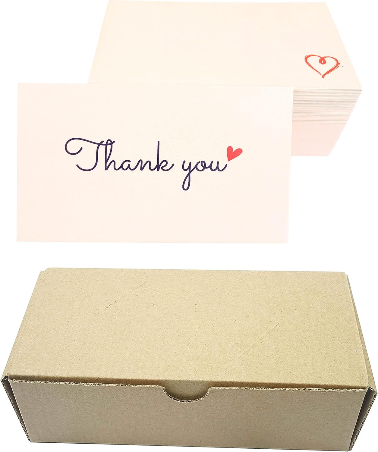 Amazon.com : RXBC2011 500 Little Thank You Cards Gold Heart Design Bulk ...