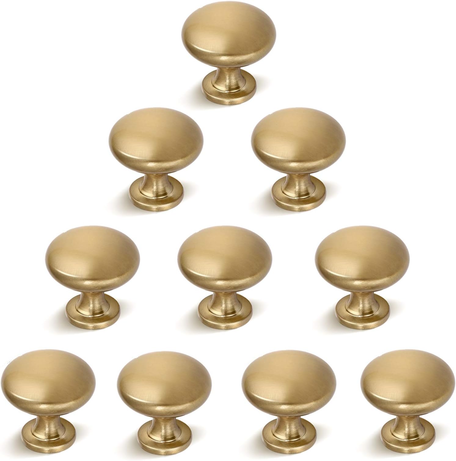 Cosmas 25 Pack 4545BB Brushed Brass Cabinet Hardware Miniature Round ...
