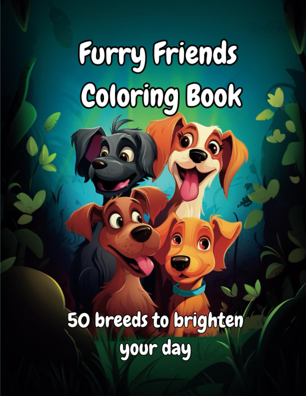 Amazon.com: Furry Friends Coloring Book: 50 Breeds to Brighten Your Day ...