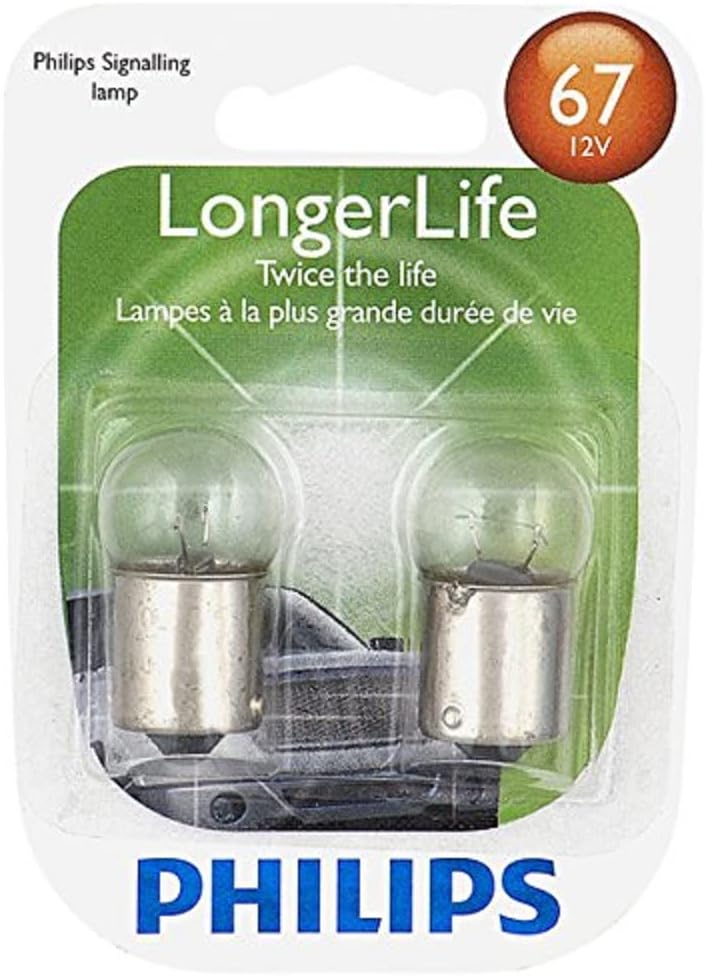 Amazon.com: Philips Automotive Lighting 67 LongerLife Miniature Bulb, 2 ...