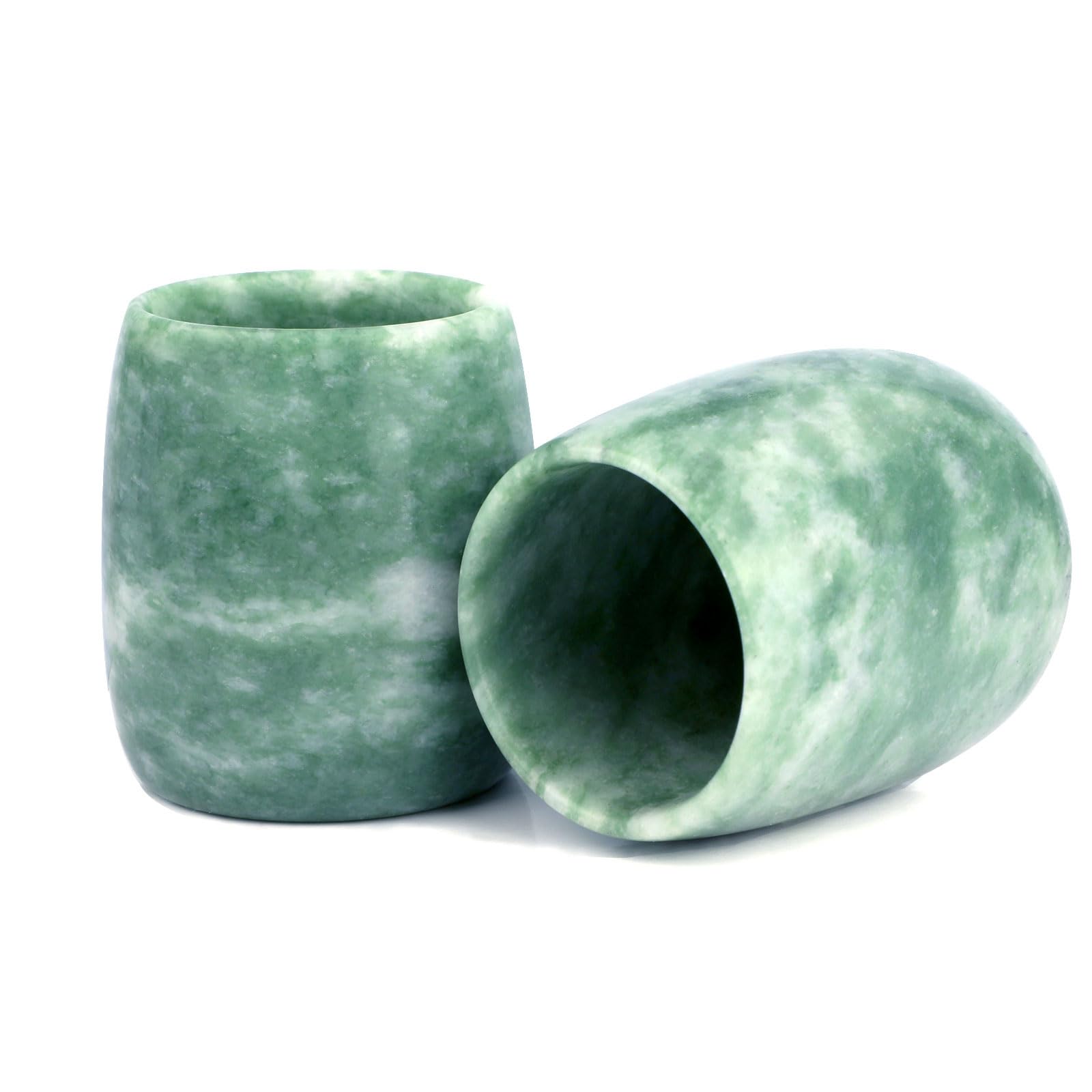 Amazon.com | gemshan Jade Tea Cups Top Grade Natural Jade Tea Cup 2 ...