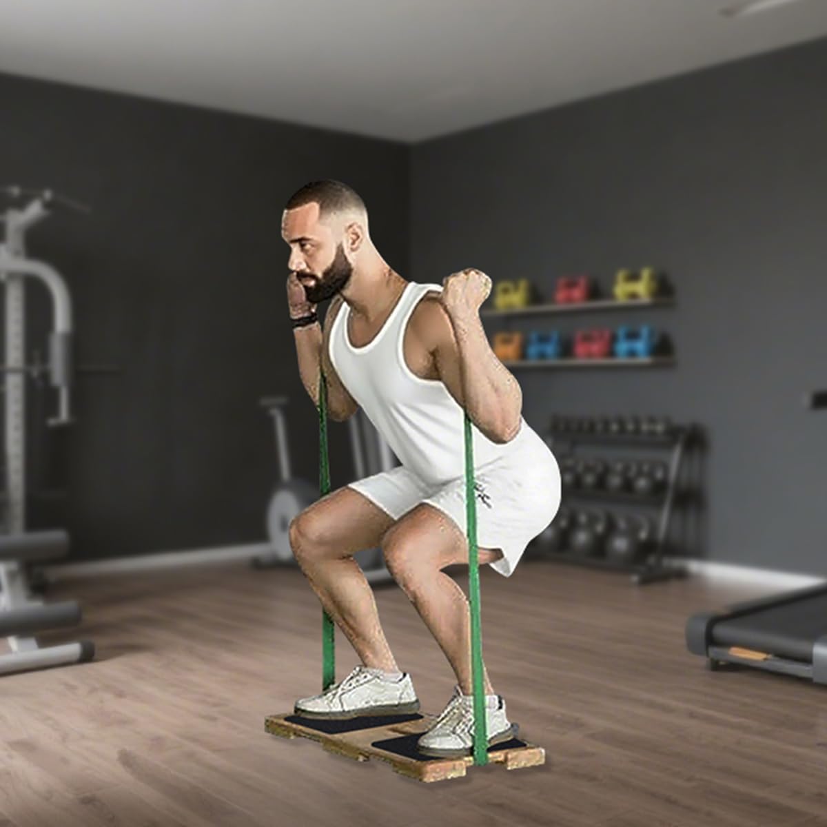 Snapklik.com : Wood Resistance Band Platform Base, Resistance Band Foot ...