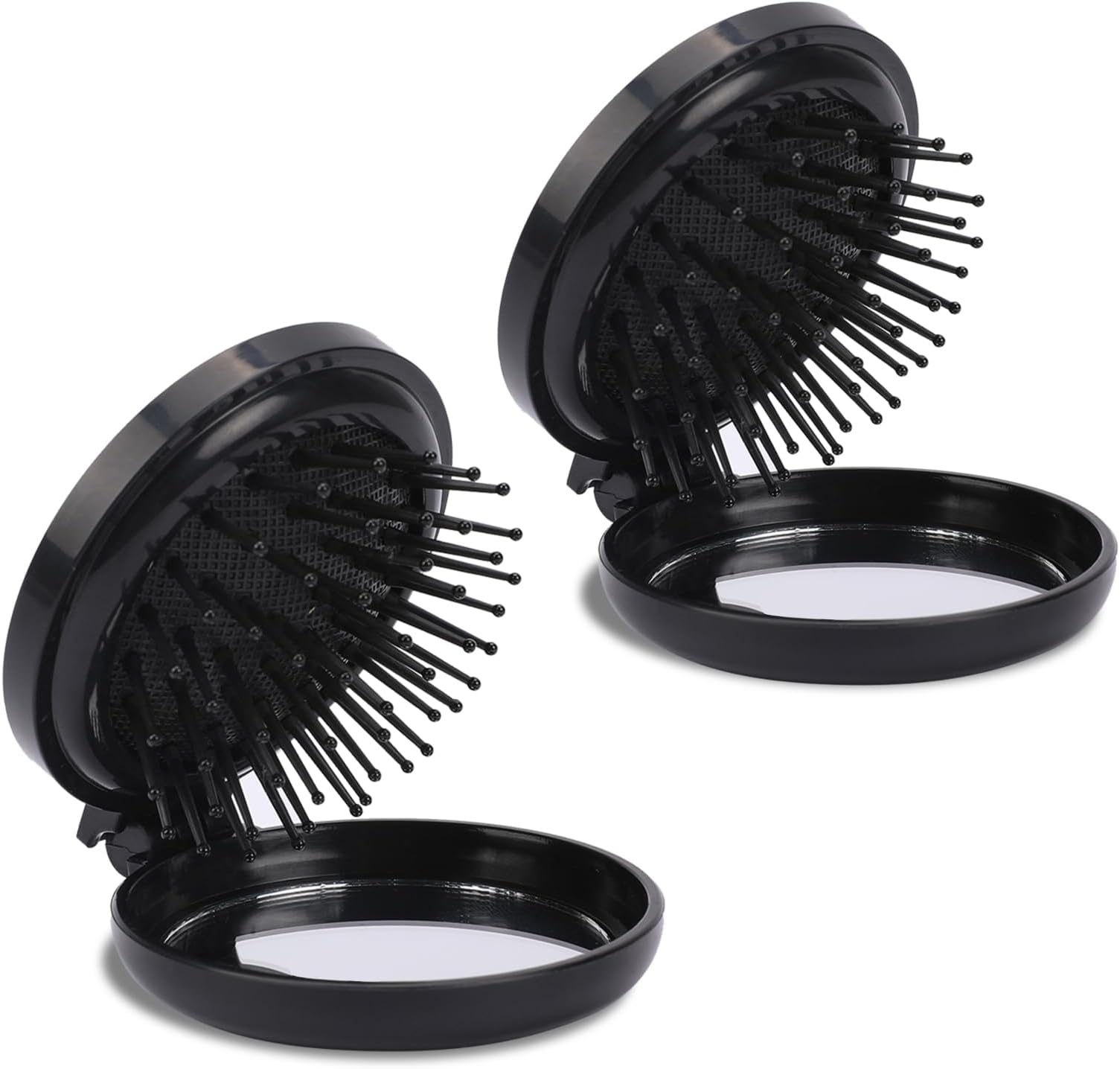 Amazon.com : Maji Mama Foldable Travel Hair Brushes with Mirror Shell ...