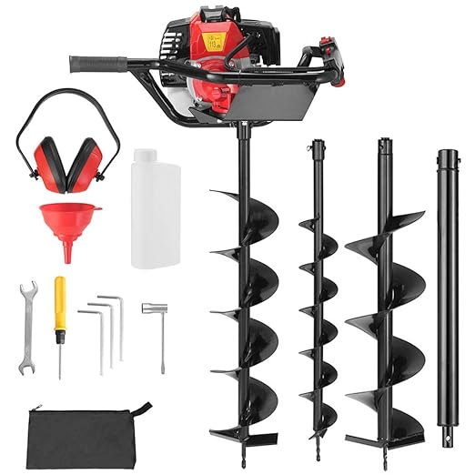 BAKAJI Mototrivella a scoppio professionale Trivella con Motore 2 tempi ...