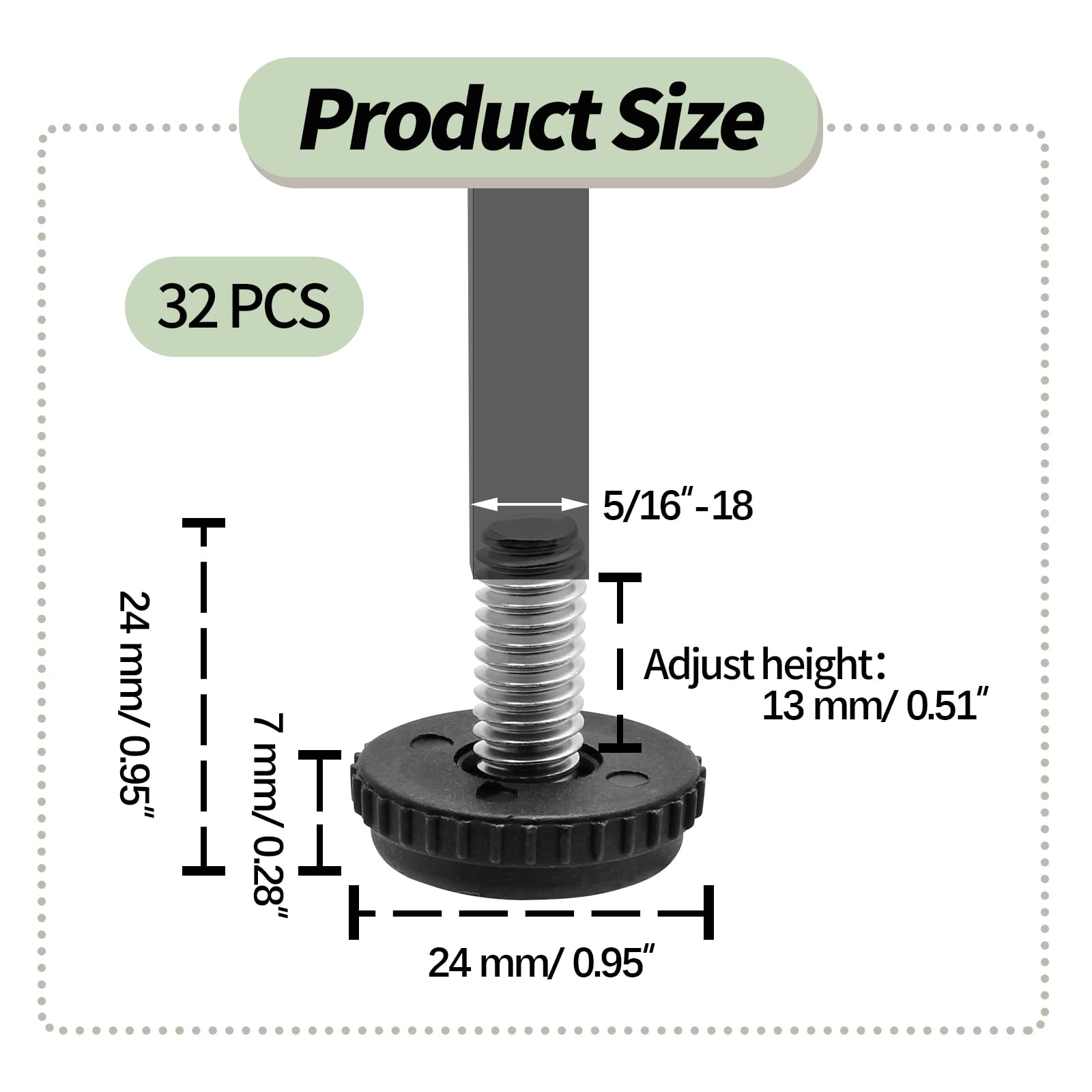 Snapklik.com : Litoexpe 5/16”-18 Stainless Steel Screw Furniture ...