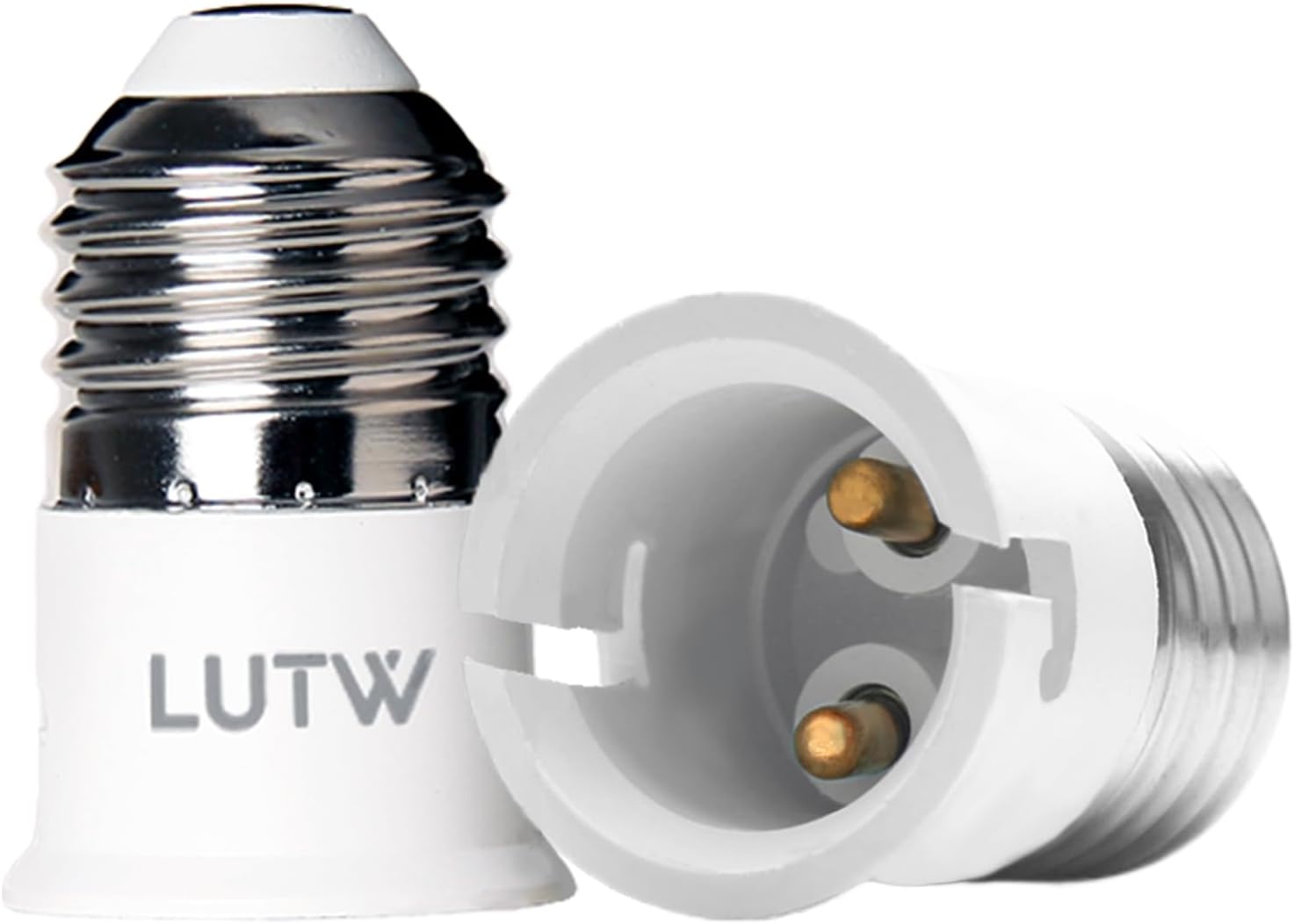 LUTW E27 to B22 Lamp Socket Adapter, Screw to Bayonet Base Converter ...