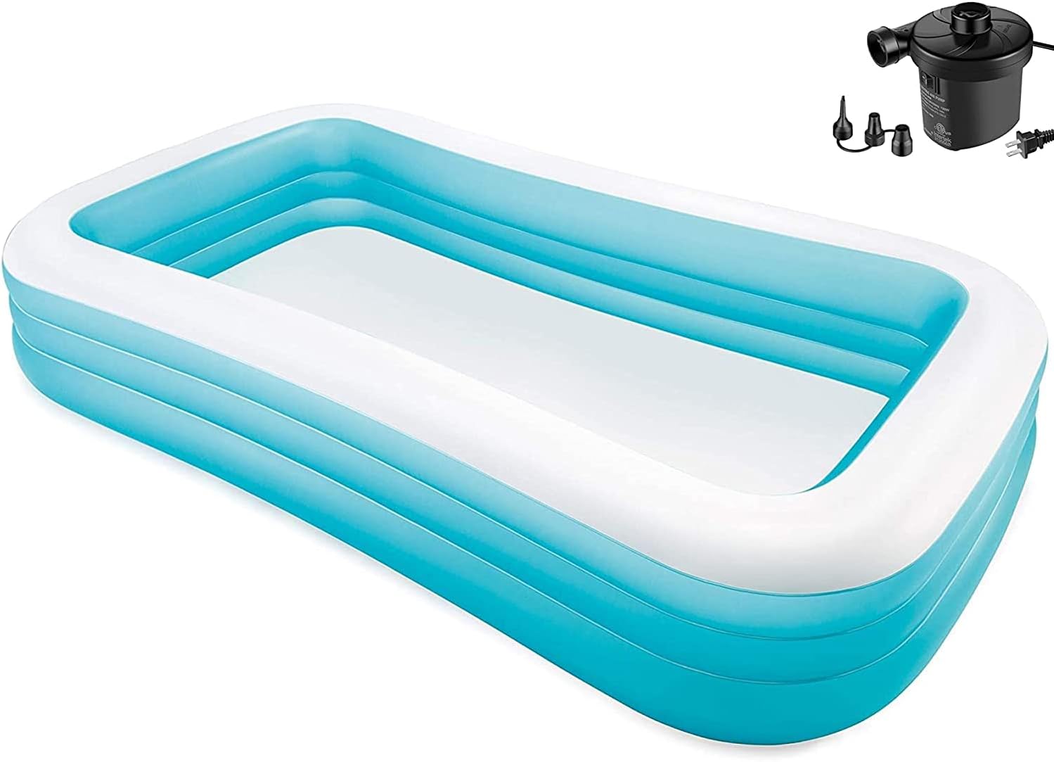 Amazon.com: Intex Swim Center Family Inflatable Pool with Pump : Patio ...