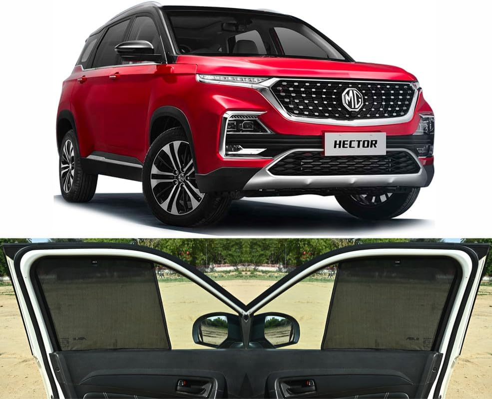 Able 3D-FIX Type Car Non-Magnetic Sun Shade Curtains for MG Hector Set ...