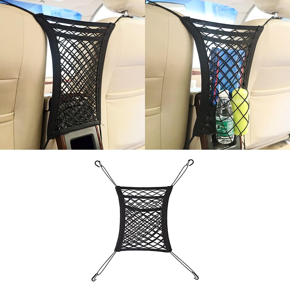 Amazon.com: 3-Layer Car Mesh Organizer, Seat Back Net Bag, Driver ...