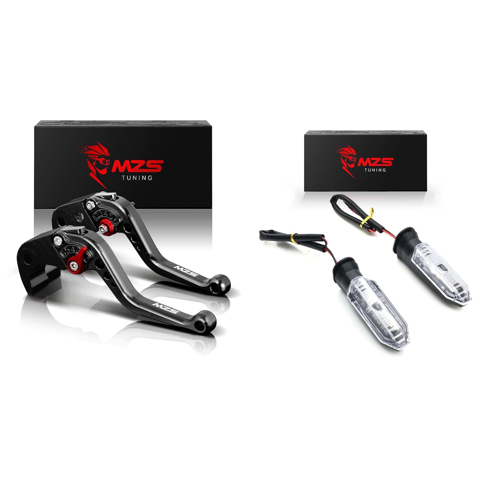 Amazon.com: MZS Motorcycle Brake Clutch Levers Adjustable Short ...