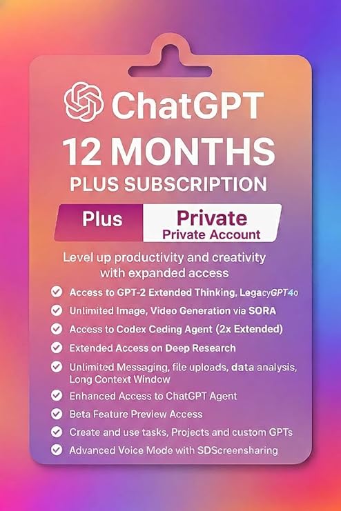 ChatGPT Plus 11 Months Subscription | Private Account Access | AI Chat ...