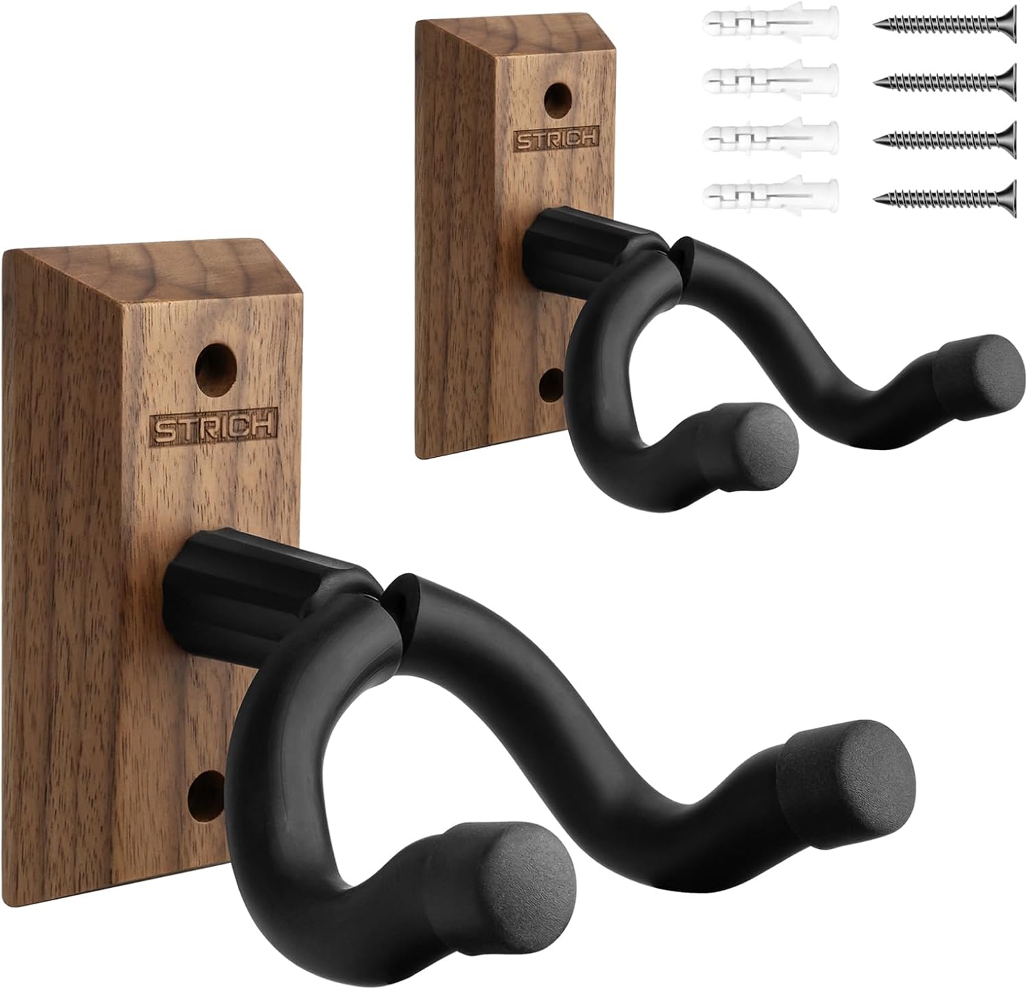 Amazon.com: STRICH Guitar Wall Mount,Walnut Base Guitar Hanger,U-Shaped ...