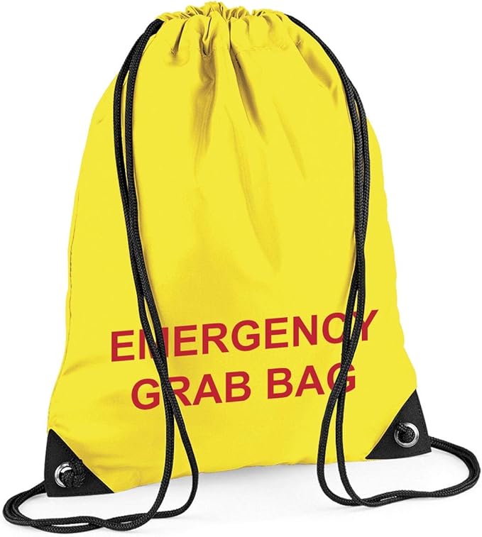 School Evacuation Emergency Grab Bag - Printed Yellow Documents ...