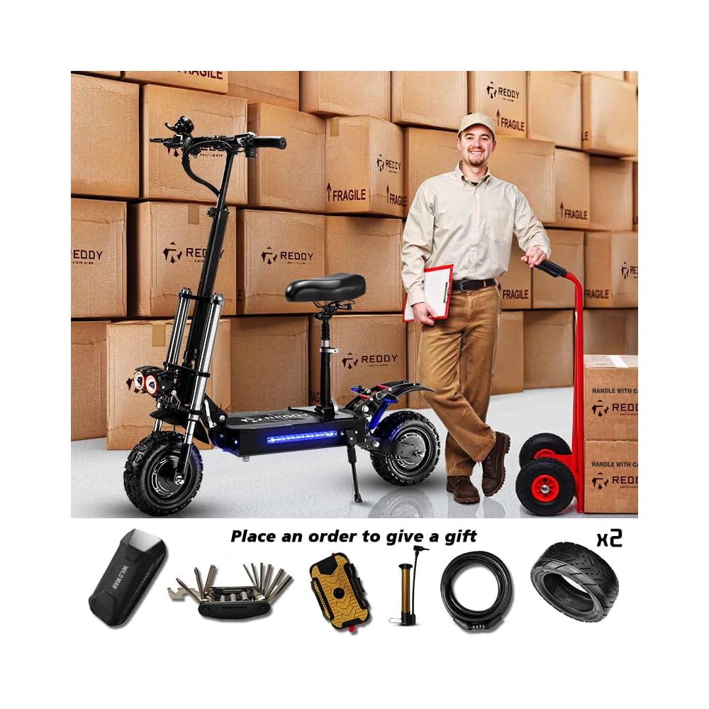 Buy REDDYDY Electric Scooter, Max Speed 60MPH,Total Power 6000W, 65mile ...