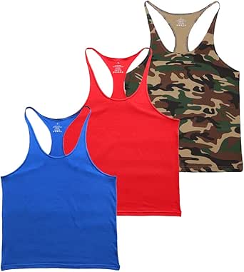 Muscle Alive Blank Bodybuilding Stringer Tank Tops Men Cotton : Amazon ...