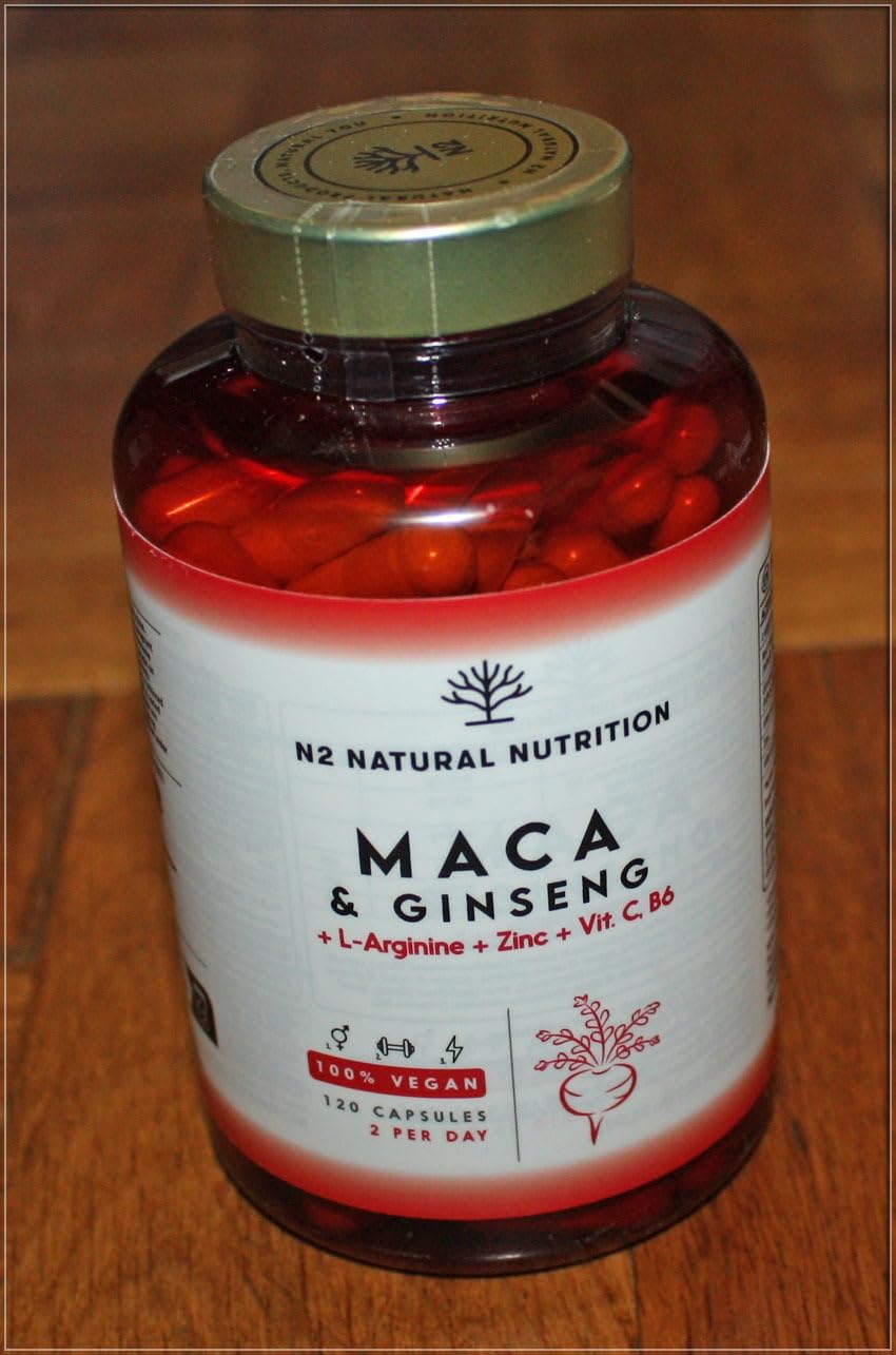 Maca Root + Ginseng + L Arginine. Triple Energy. Zinc + Vitamin C & B ...