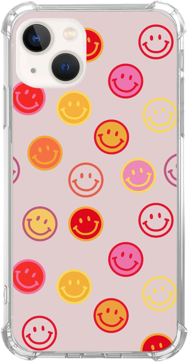 Amazon.com: WidofvSpky Cute Smiling Face Pattern Phone Case Compatible ...