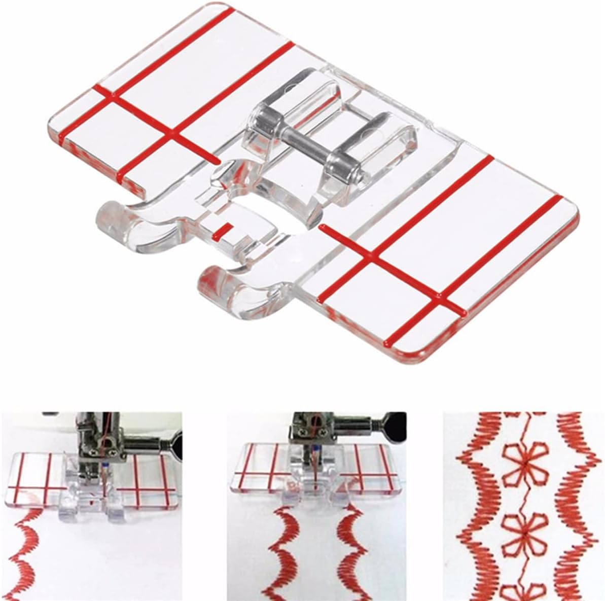 Amazon.com: VANICE 2 Pcs Border Guide Presser Foot,1/4 Inch Clear View ...