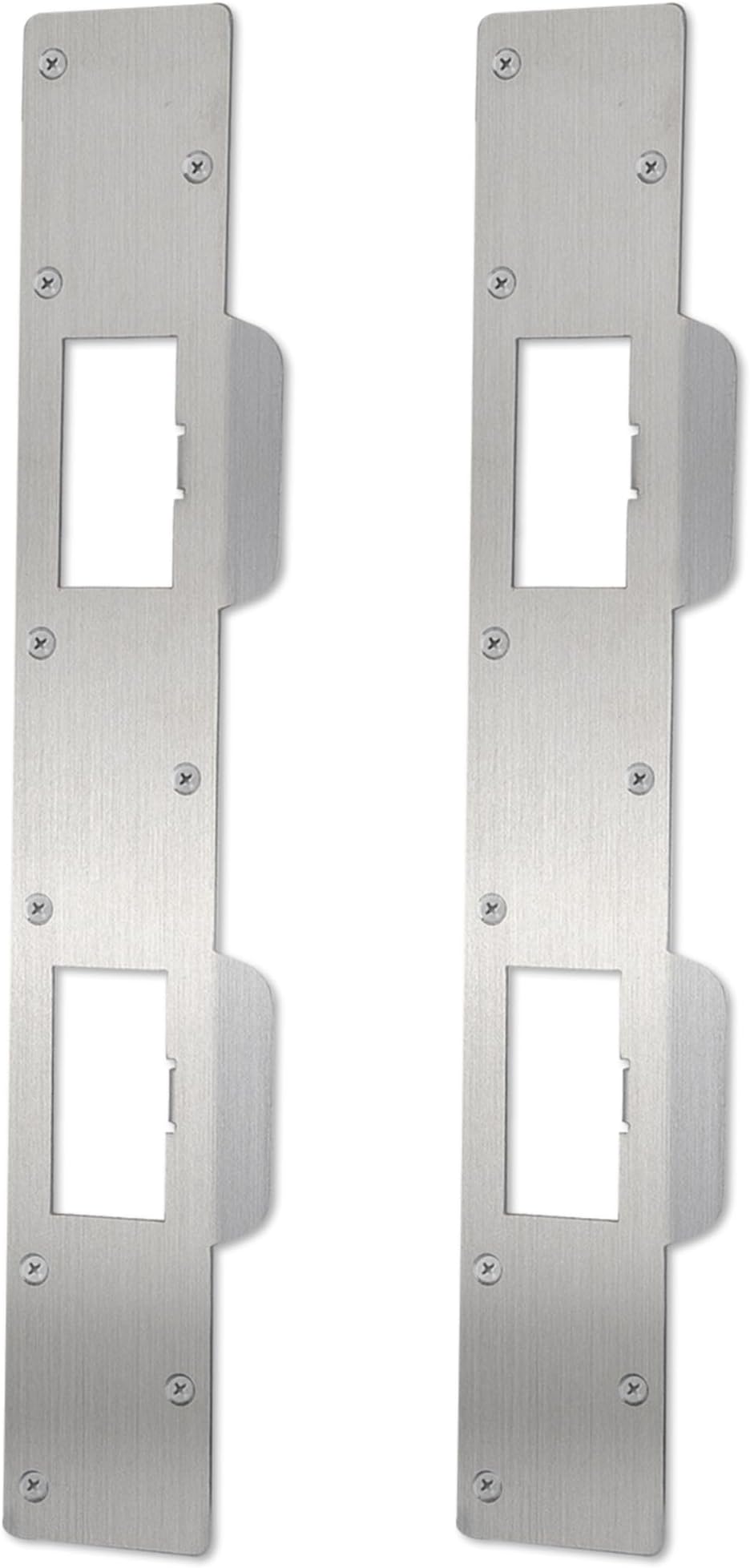 Bryzaxu 4 Pcs Door Strike Plate Double Holes Door Reinforcement Plate ...