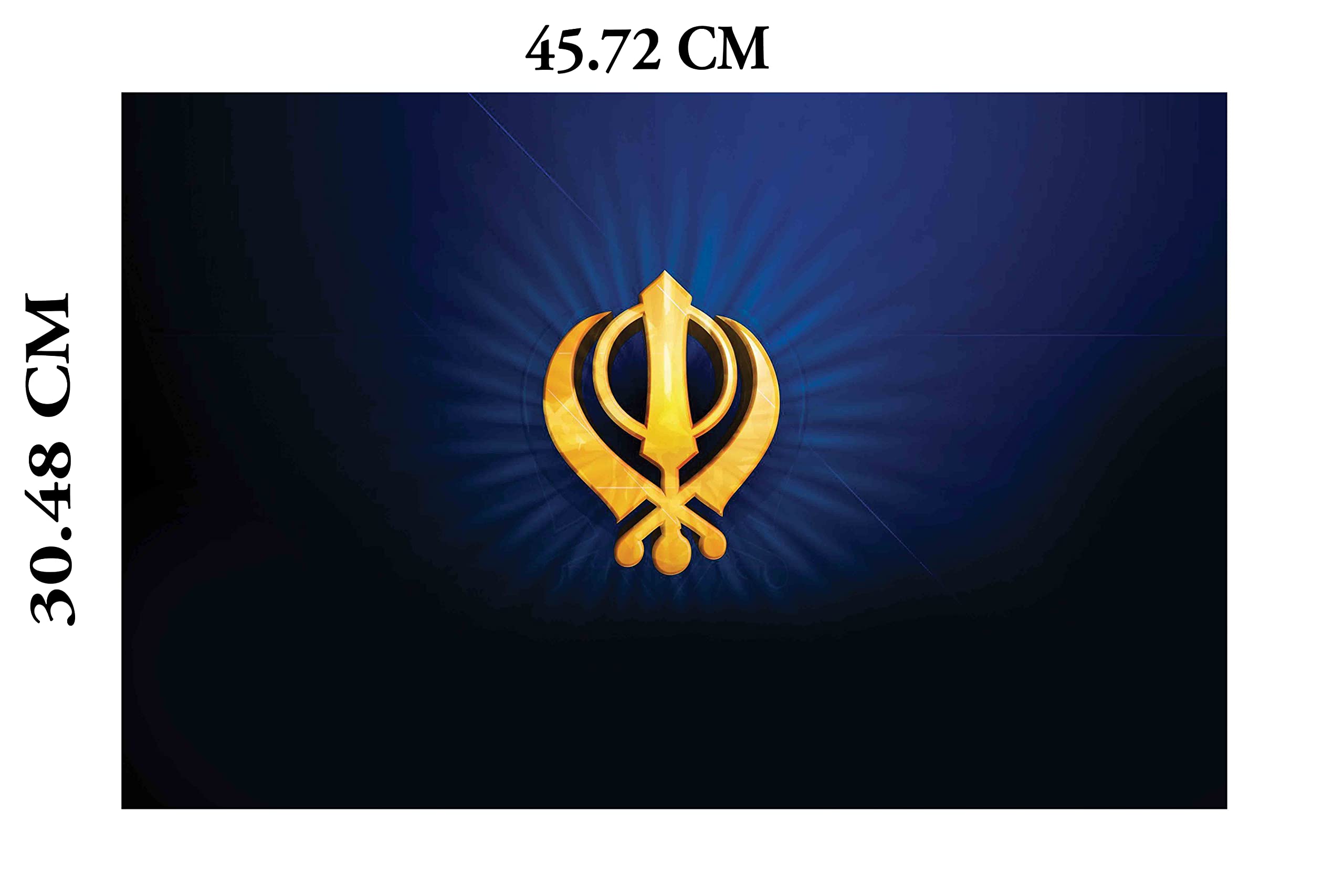 Buy Yellow Alley Sikh Symbol Poster|Nishan Sahib|Khanda Poster ...