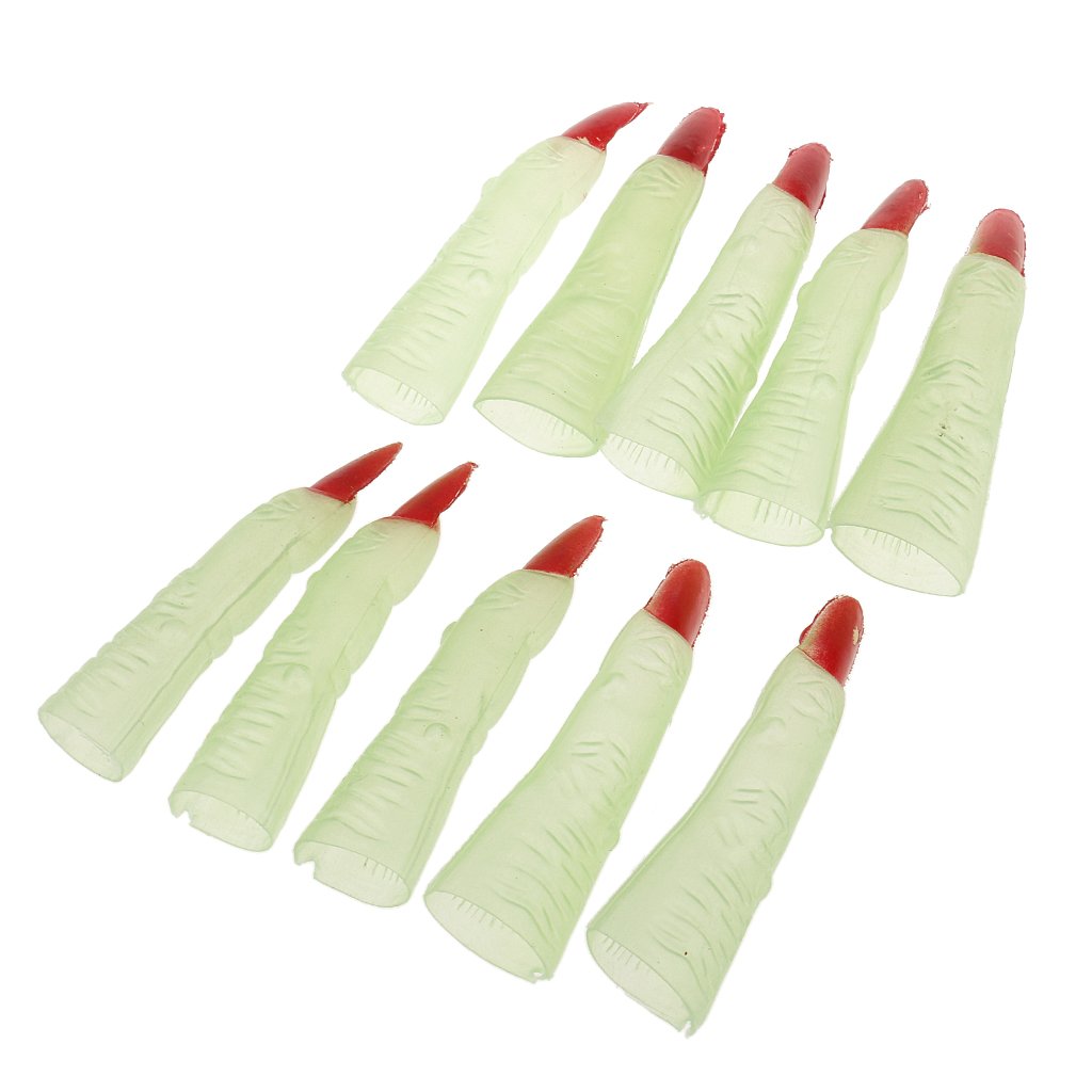 Segolike Pack of 5 Long Witches Fingers Glow in the Dark Witch ...