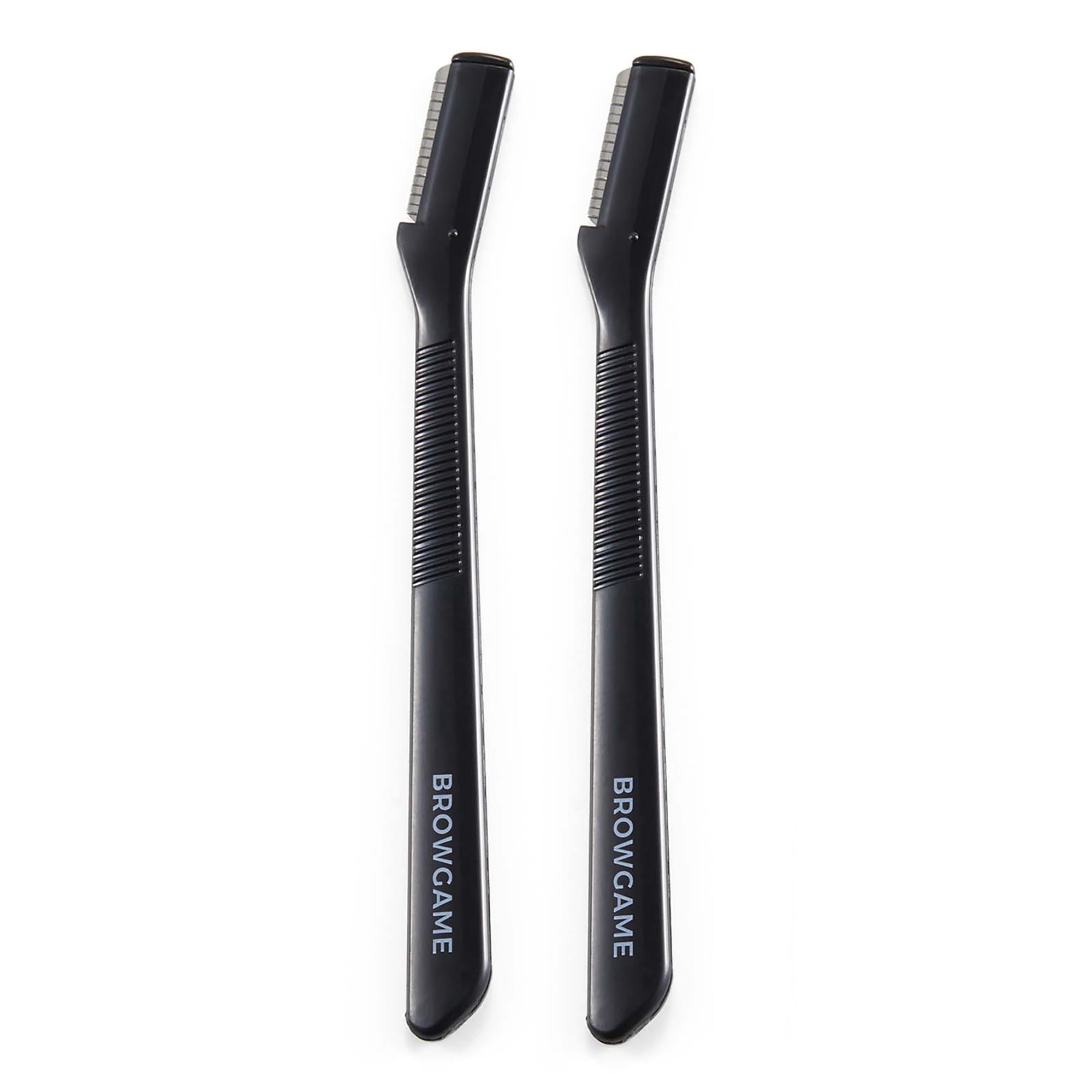 Amazon.com: Browgame Eyebrow Shaping Knife Duo - Dermaplaning Tool For ...