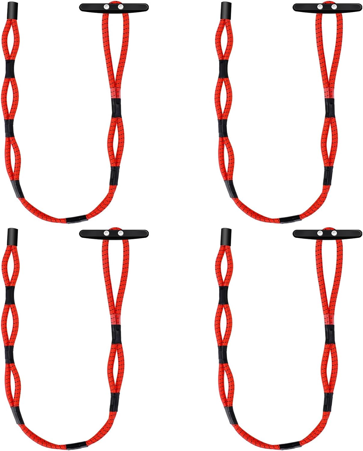 Amazon.com: WILLBOND 4 Pcs Adjustable Bungee Dock Line Mooring Rope ...