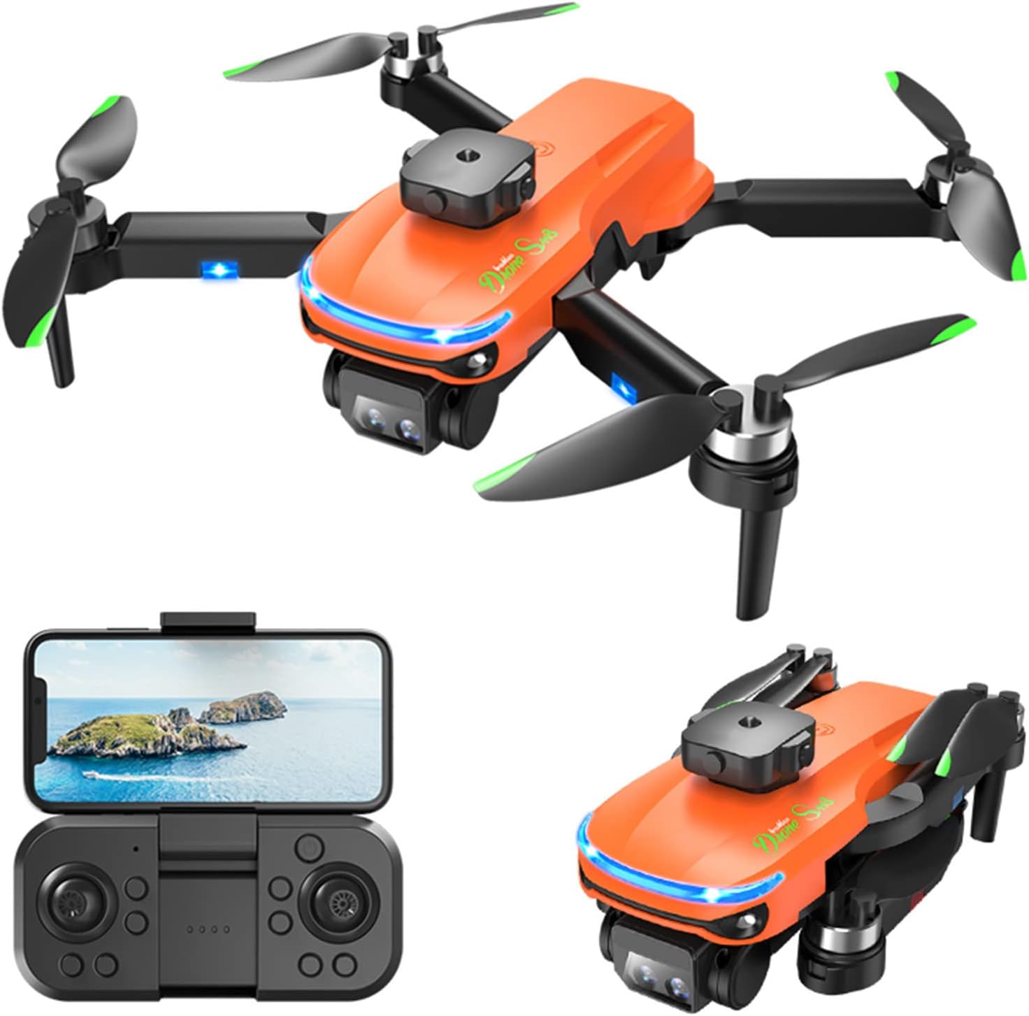 Doble cámara plegable UAV 4K HD fotografía aérea dron, motor sin ...