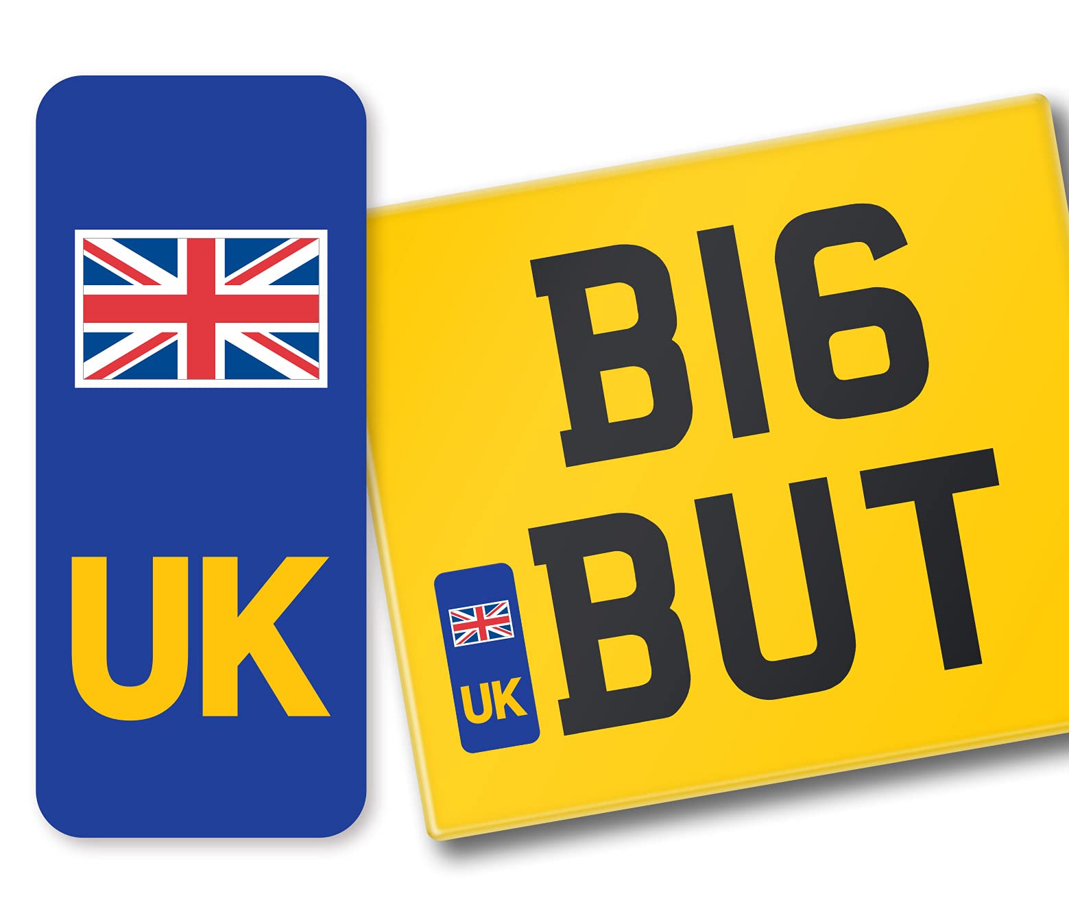 SIGNS247 UK Union Jack Flag Number Plate Vinyl Stickers United Kingdom ...