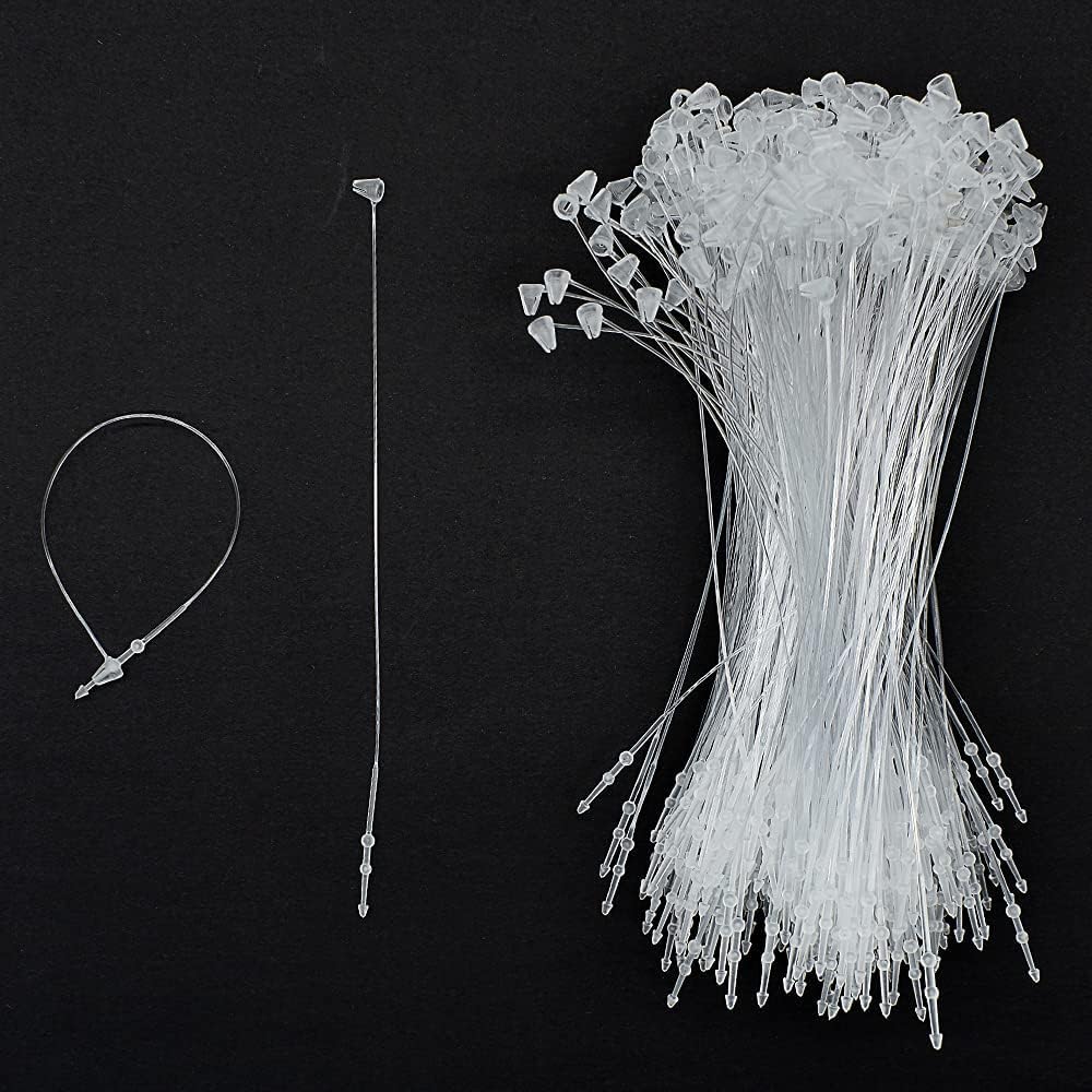 Excefore Clear Plastic Fastener Hang Tag Snap Lock Pin Security Loop ...