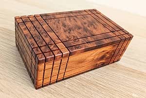 Amazon.com: Secret Opening Box Secret Lock Wood Box, Puzzle Box, Money ...