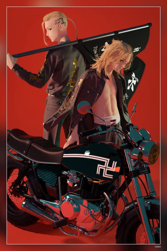 POSTERDADDY Tokyo Revengers Tokyo Manji Art Black Eyes Gang Cool Fanart ...