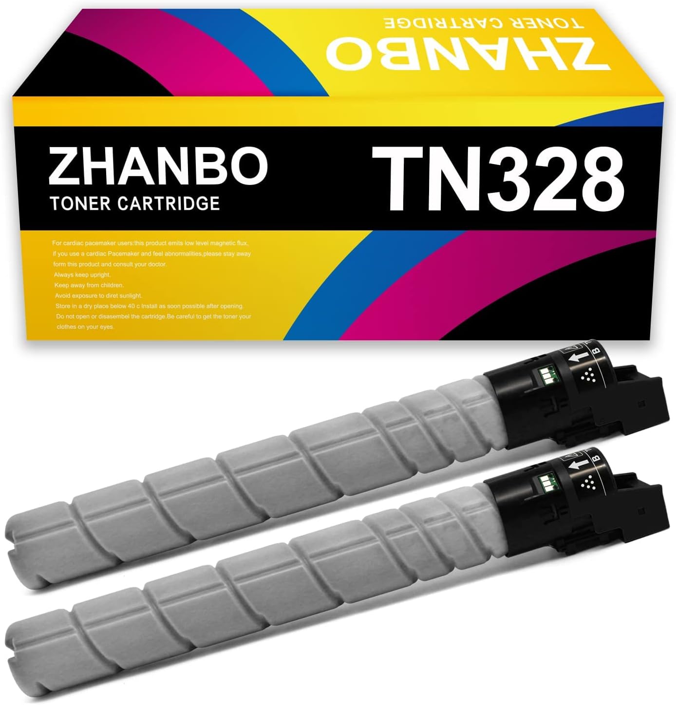 Amazon.com: ZHANBO Remanufactured TN328 TN328K Toner Cartridge 2PK ...