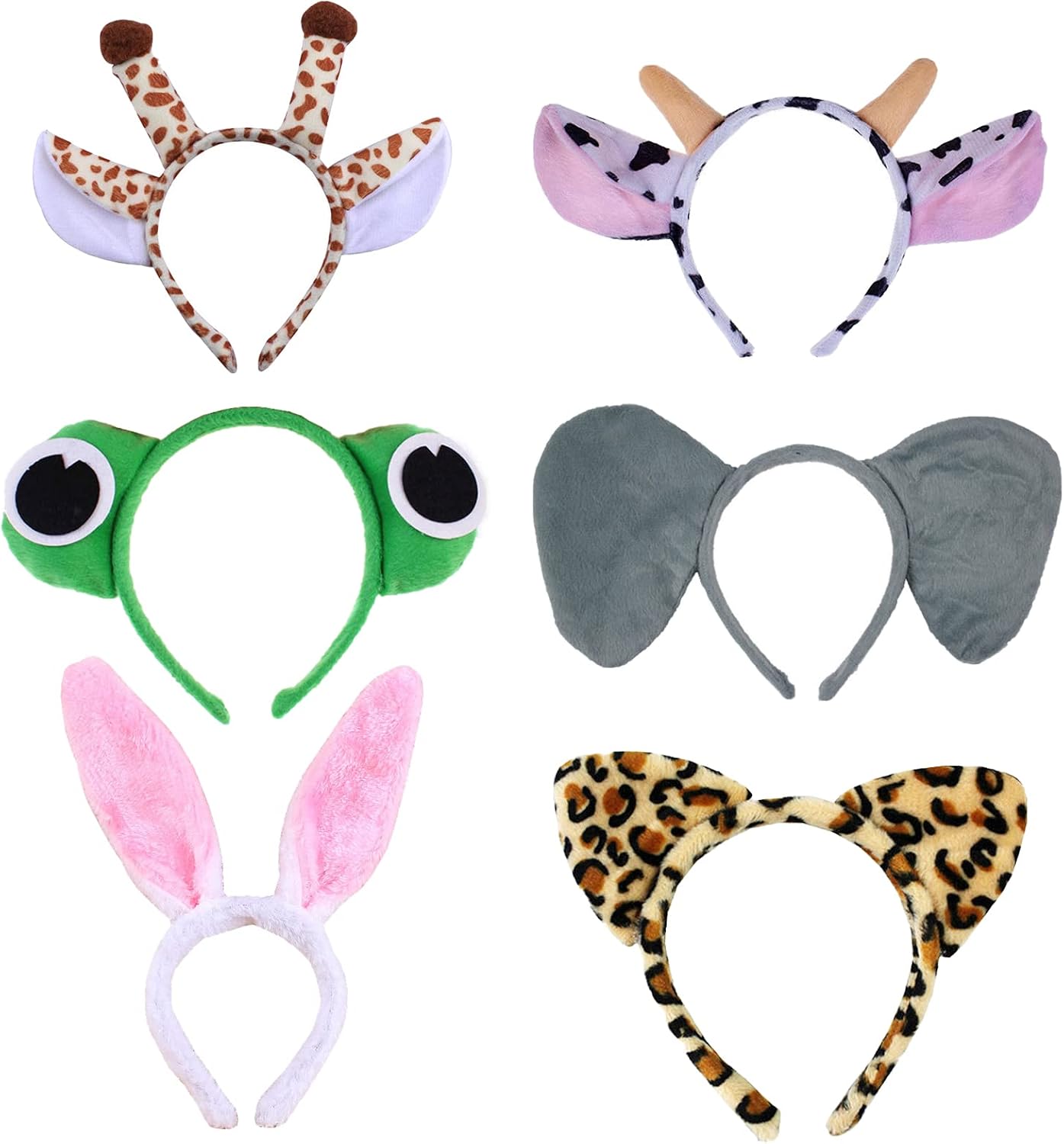 ZDTZAN 6 Pack Animal Ears Headbands for Party Favor Kid Toddlers Adult ...