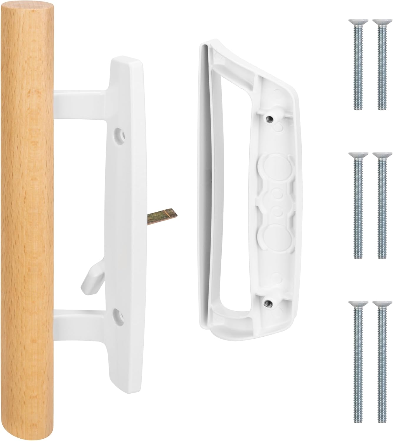 SANKINS Sliding Patio Door Handle Set with Latch Lock, Replacement for ...