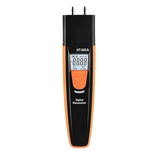 Bluetooth Digital Manometer, Dual Port Air Pressure Meter Pressure ...