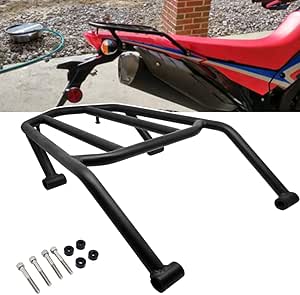 Black Rear Luggage Rack Compatible with Honda CRF300L CRF300LS CRF300L ...