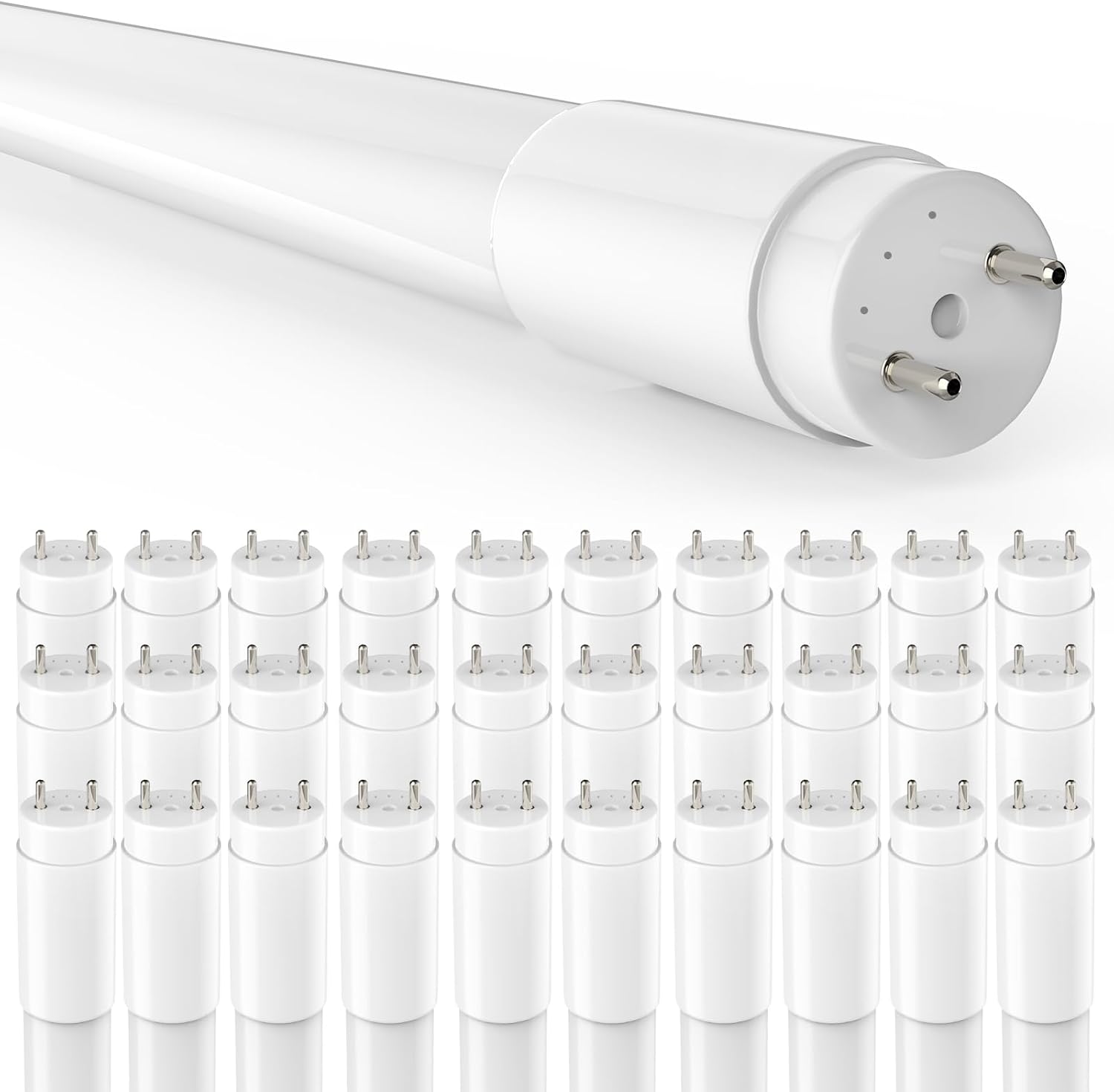 30 Pack T8 LED Bulbs 4 Foot, LED Fluorescent Tube Replacement, 4ft LED Tube Light, Plug&Play or ...