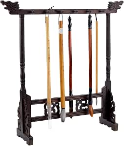 Amazon.com: PH PandaHall 12-Pin Wood Calligrapghy Brush Holder Chinese ...