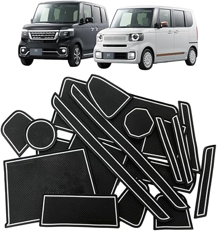 Amazon | [Jusby] 新型N-BOX JF5 JF6用 インテリアラバーマット ドアマット ドアポケットマット ドレスアップ 内装パーツ アクセサリーHONDA NBOX ...