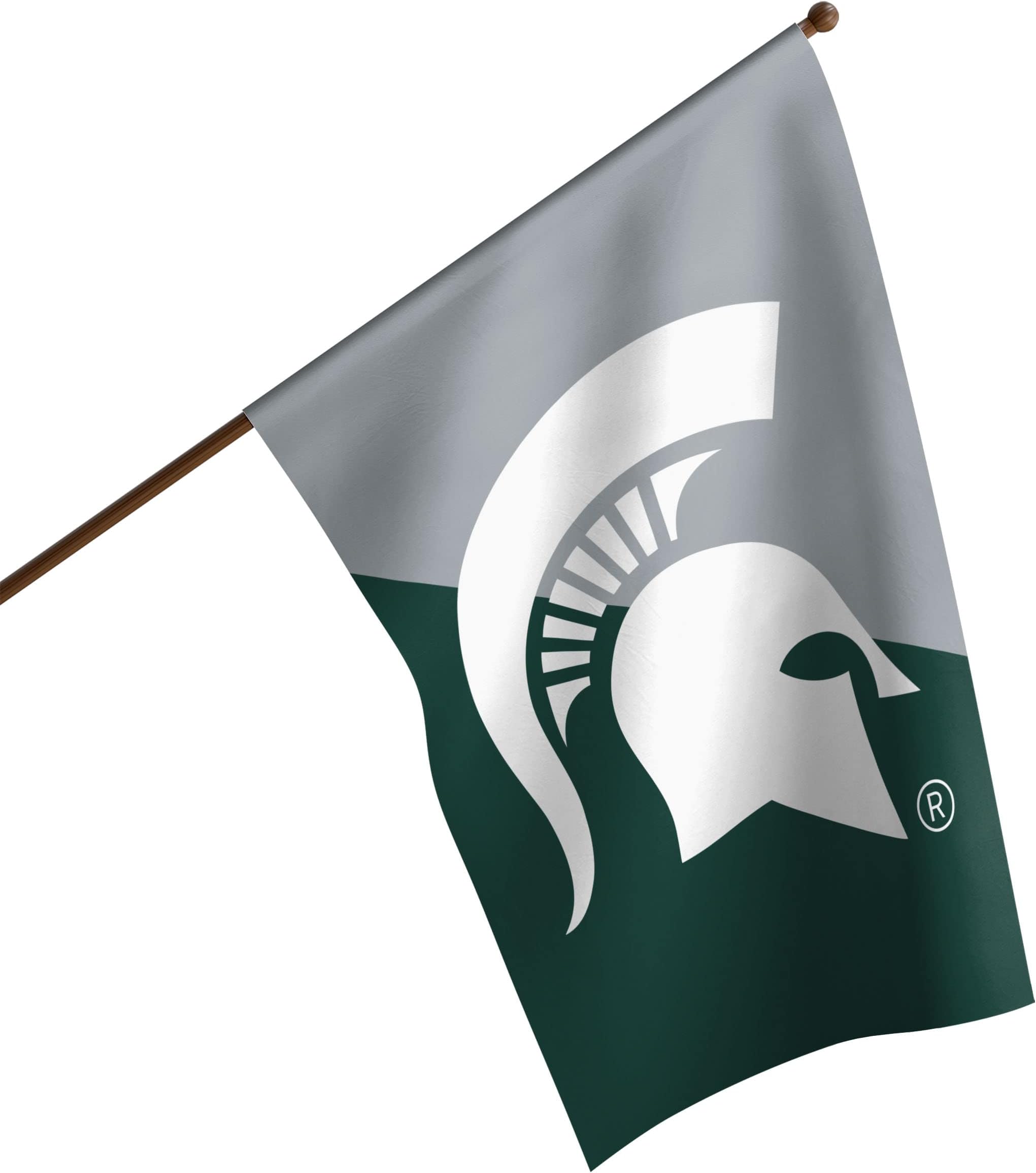 Amazon.com : College Flags & Banners Co. MSU Spartan Head Banner House ...