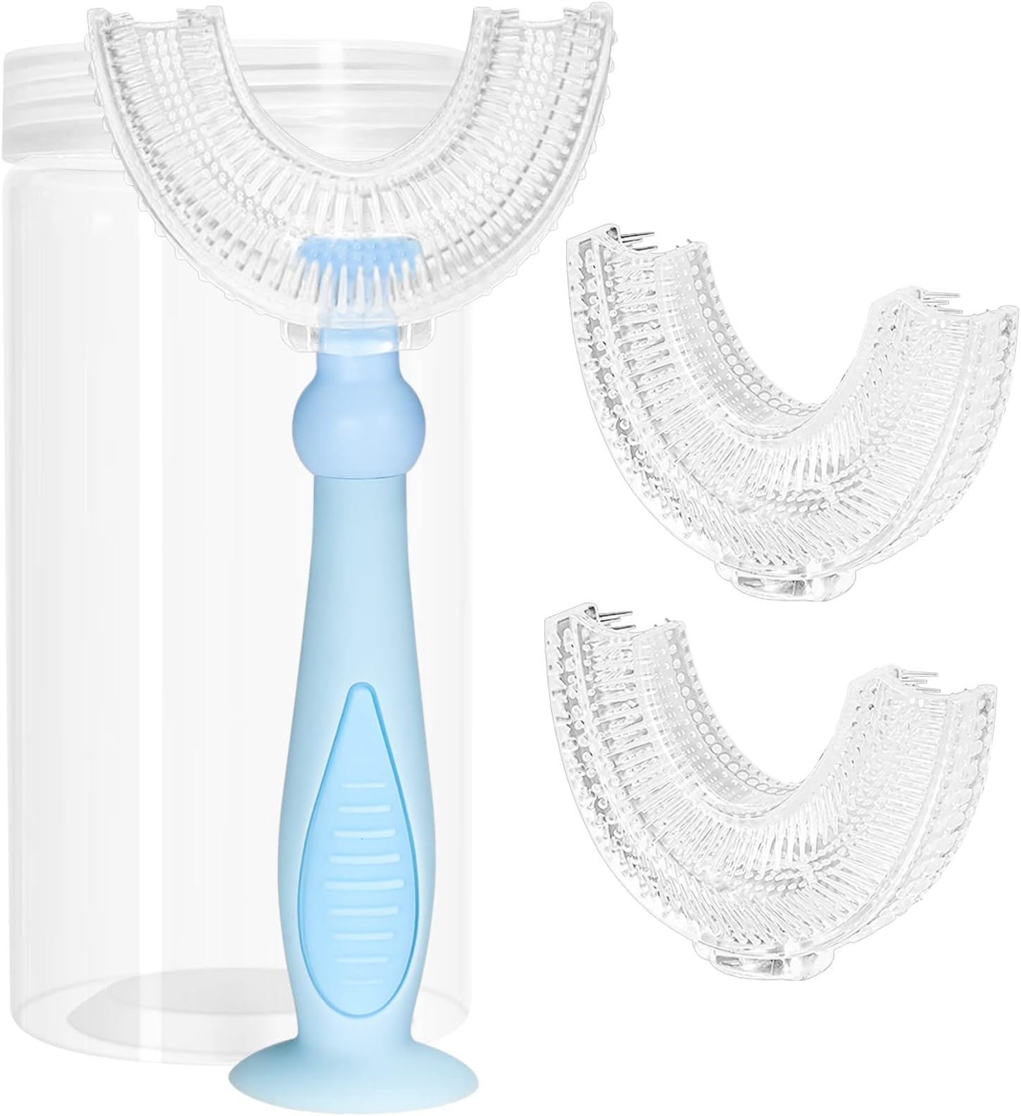 Amazon.com: claiol 2 PCS U-Shaped Kids Toothbrush, Soft Manual Training ...