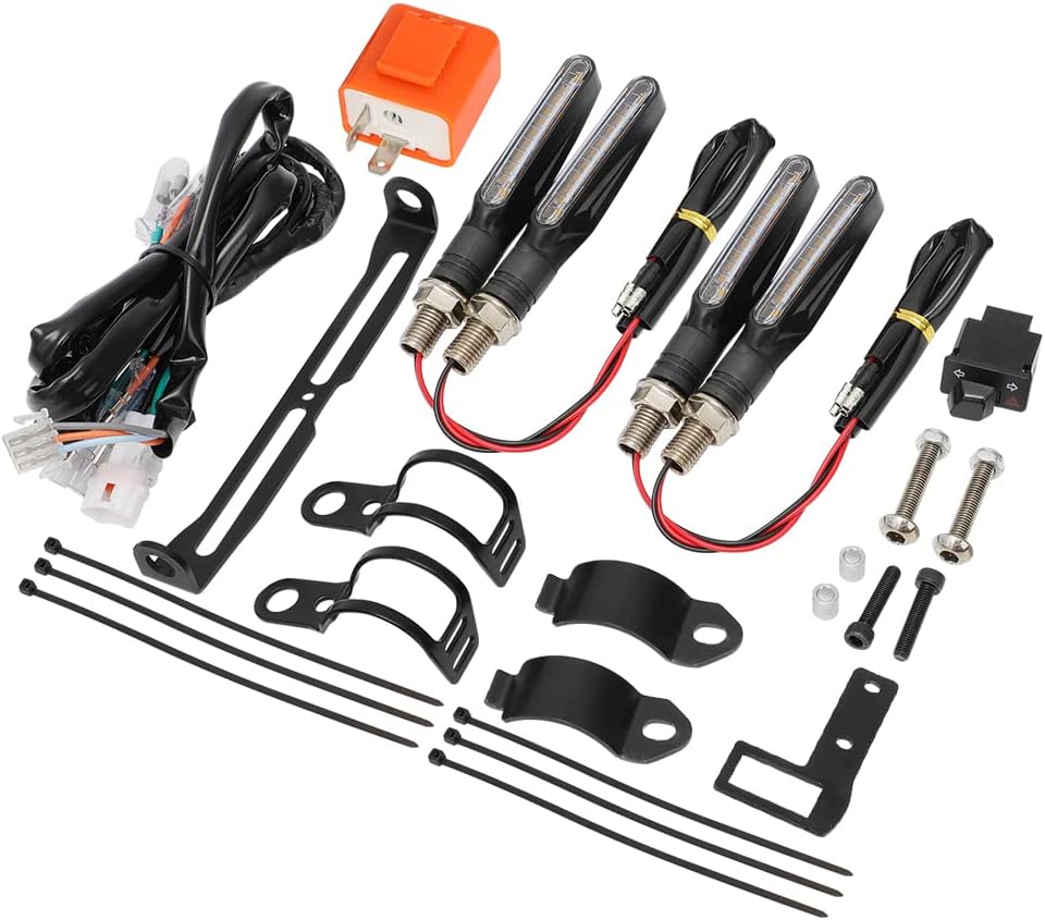 Amazon.com: motoparty Complete Turn Signal Light Kit Street Legal Kit ...