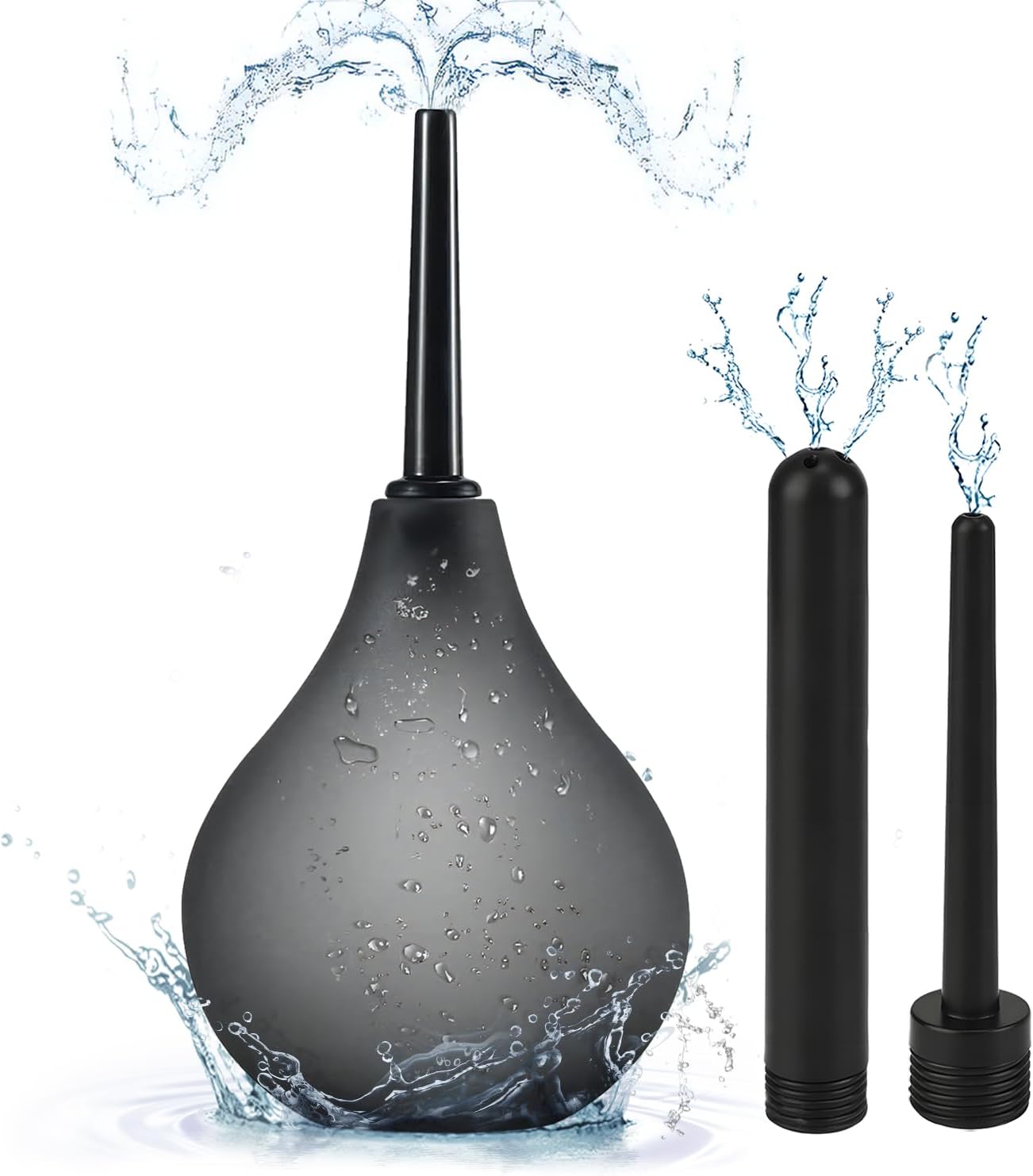 Amazon.com: 10 oz Black Silicone Enema Bulb Kit 10 oz Clean Anal Douche ...