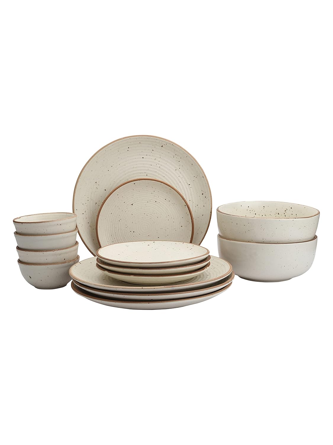 Miah Décor Handcrafted Stoneware Dinner Set (Style 2) -Set of 14 ...
